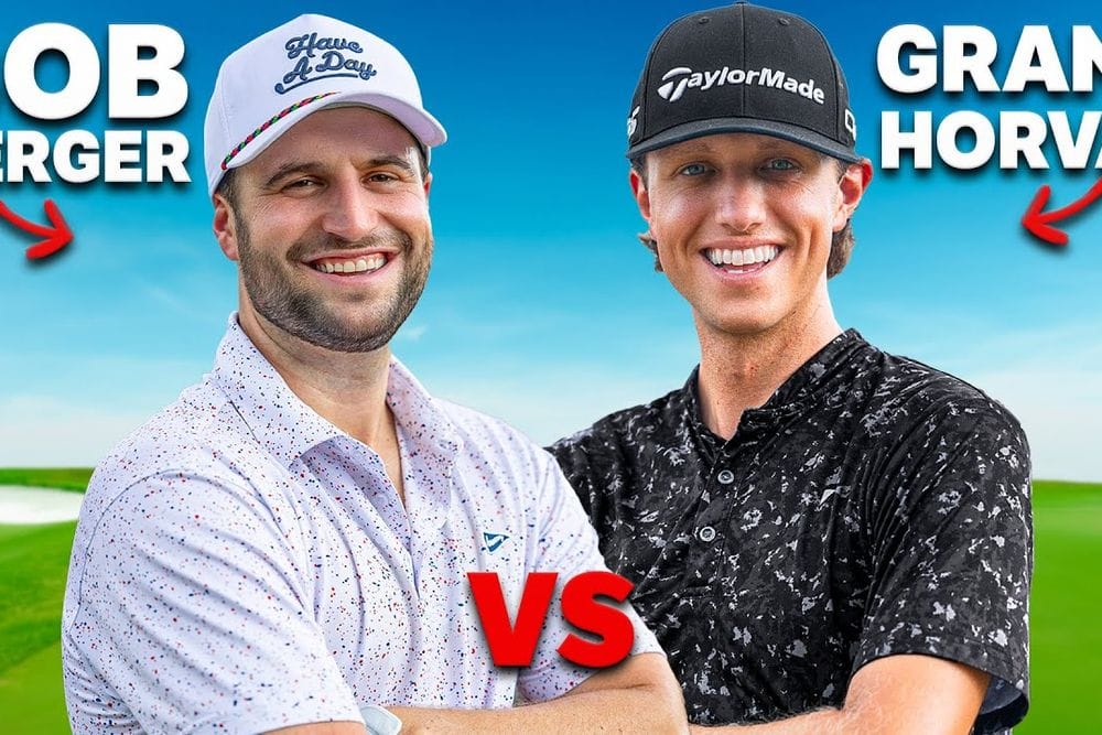 Grant Horvat Takes on Bob Berger in 200-Yard Golf Challenge Match